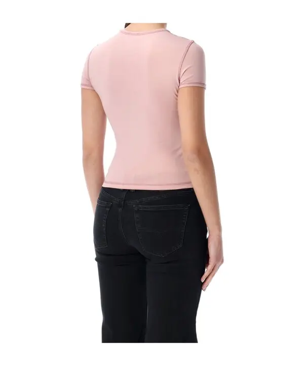 DIESEL® Heart Print Crewneck T-shirt - Nude
