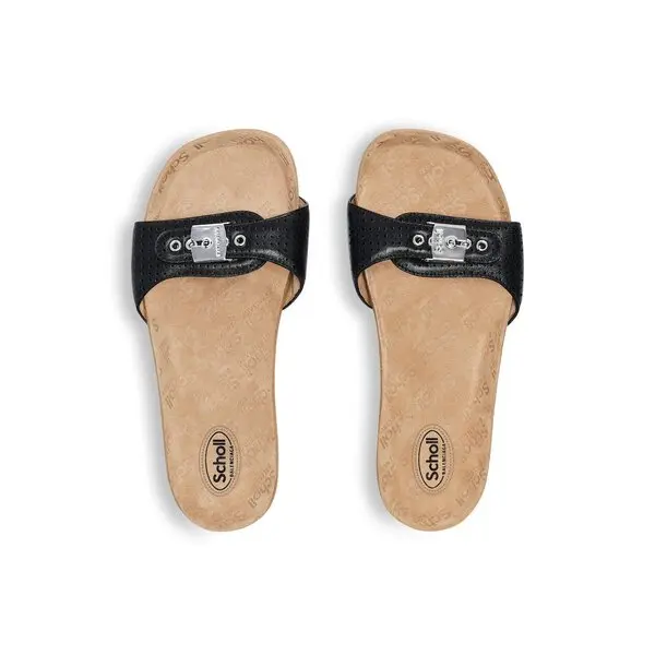 Balenciaga X Scholl Perforated Lambskin Sandals