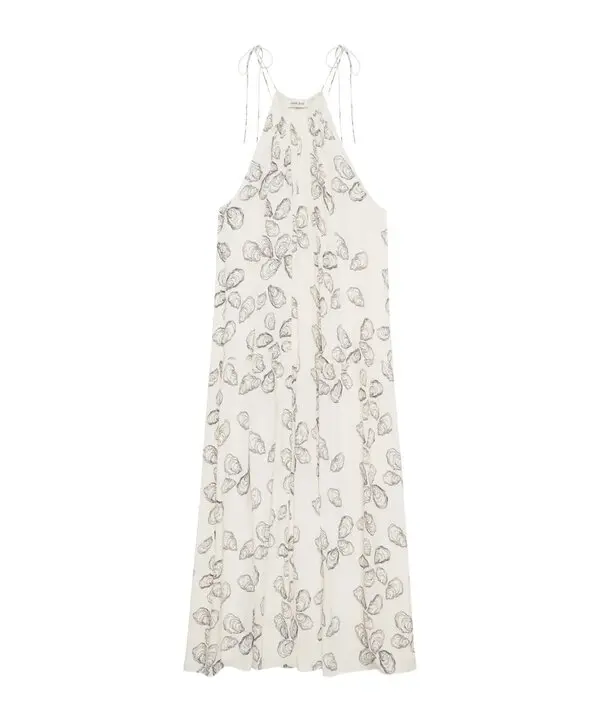 ANINE BING Santana Maxi Dress With Graphic Pattern - White