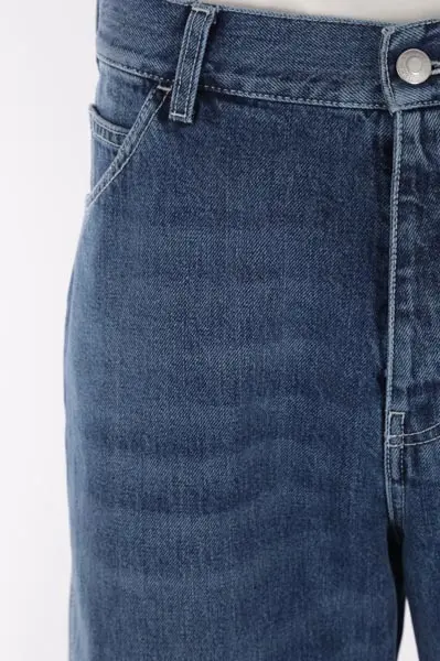 Alexander McQueen Logo Patch Wide Leg Jeans