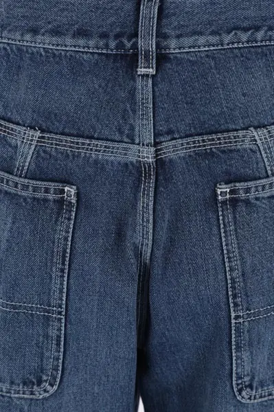 Alexander McQueen Logo Patch Wide Leg Jeans