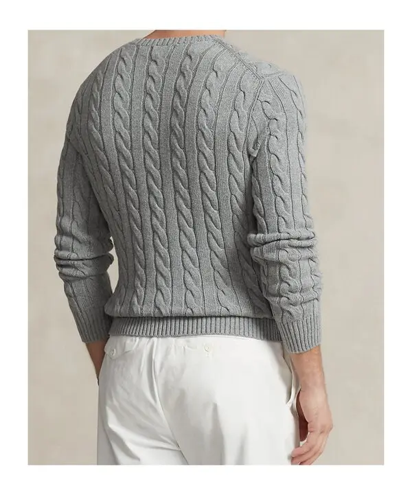Polo Ralph Lauren Cable-knit Crewneck Jumper - Grey