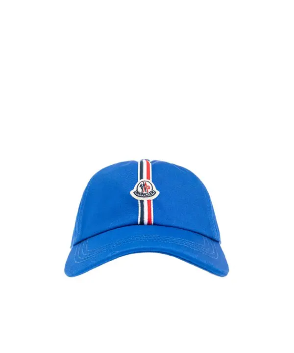 Moncler Baseball Cap With Logo Patch - Blue