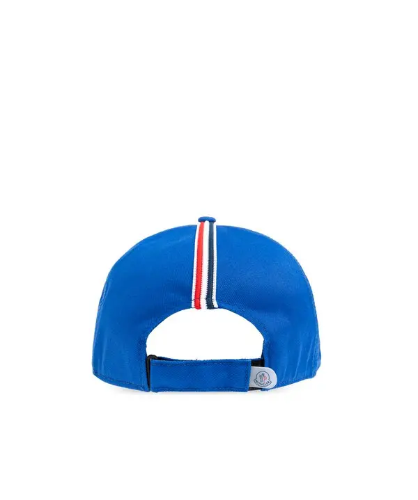 Moncler Baseball Cap With Logo Patch - Blue