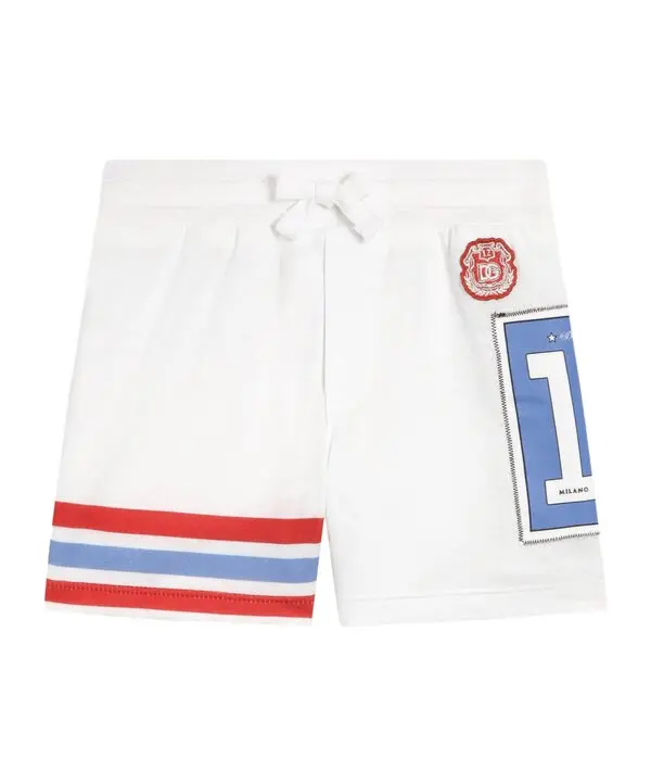 Dolce & Gabbana Striped Detail Elastic Waist Shorts - White