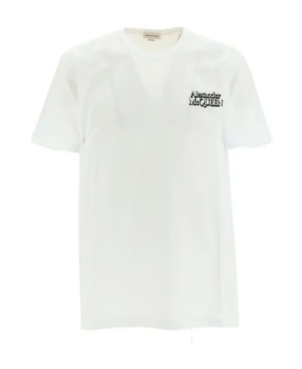 Alexander McQueen Logo Embroidered Crewneck T-shirt