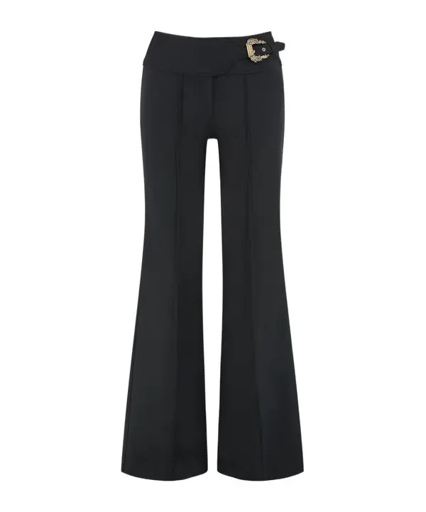 Versace Belted Flare Pants - Black