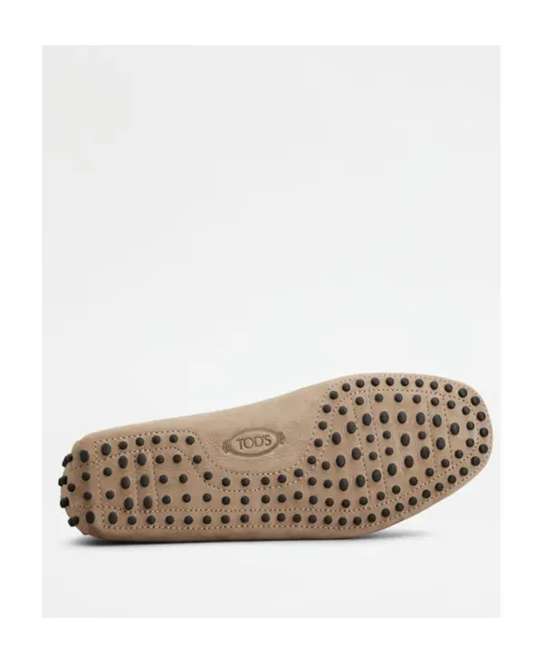 TOD'S Round Toe Slip-on Loafers With Braided Detail - Brown