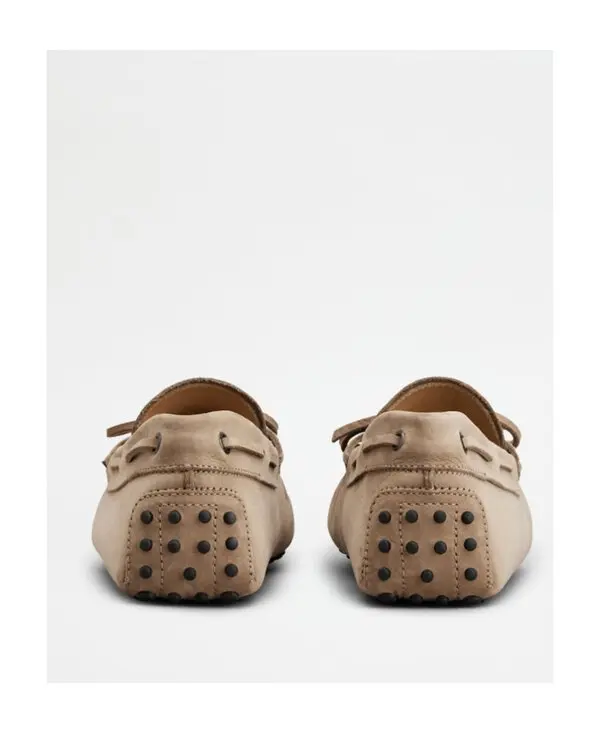 TOD'S Round Toe Slip-on Loafers With Braided Detail - Brown