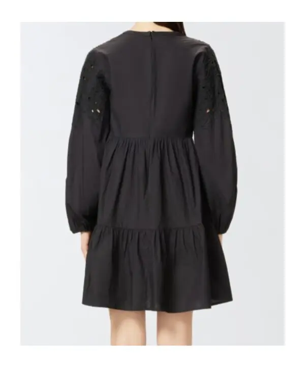Pinko Embellished Openwork Mini Dress - Black