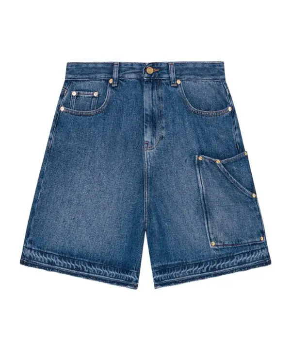 GANNI Light Denim Shorts - Blue