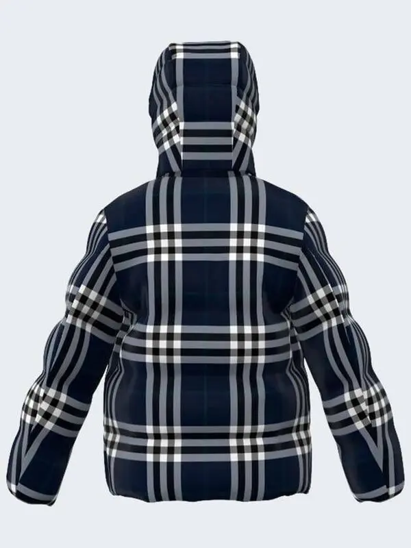 Burberry Checked Hooded Down Puffer Jacket