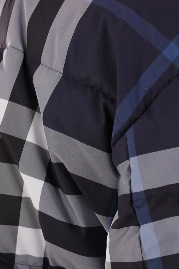 Burberry Checked Hooded Down Puffer Jacket