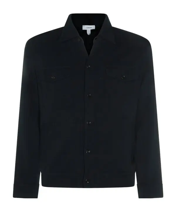 LARDINI Button-up Shirt Jacket - Black