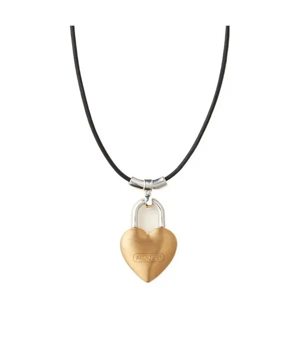 AMBUSH Heart Lock Necklace - Yellow