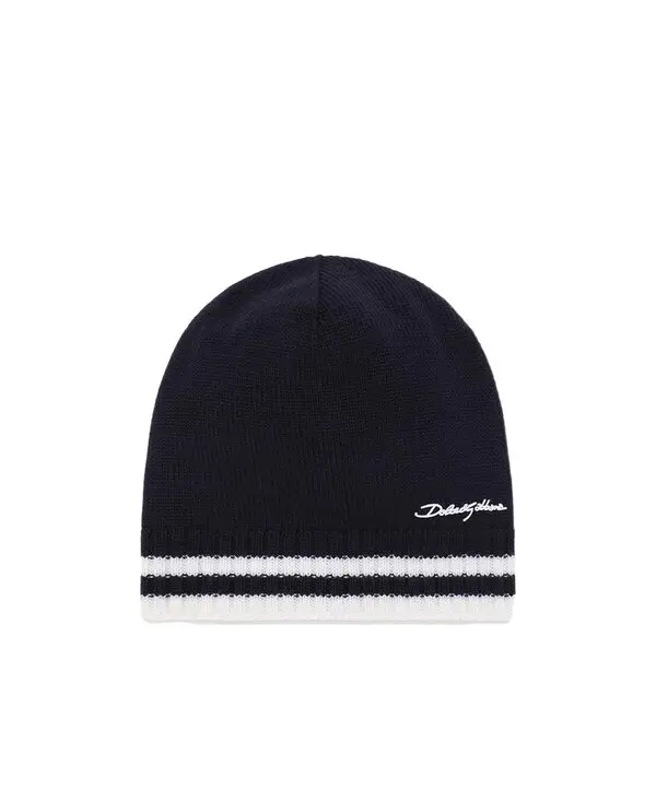 Dolce & Gabbana Logo Knitted Hat - Black