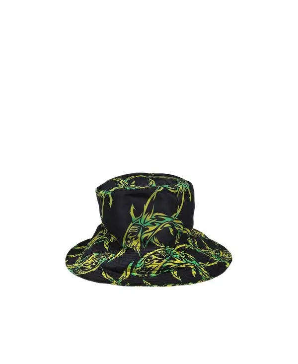 MSGM Tribal Shark Print Bucket Hat - Black
