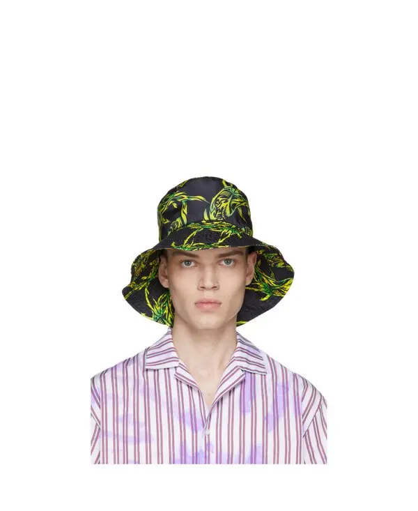 MSGM Tribal Shark Print Bucket Hat