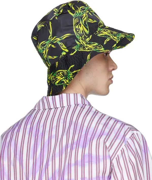 MSGM Tribal Shark Print Bucket Hat