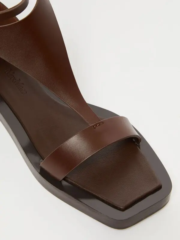 Max Mara Buckle Detailed Open Toe Sandals