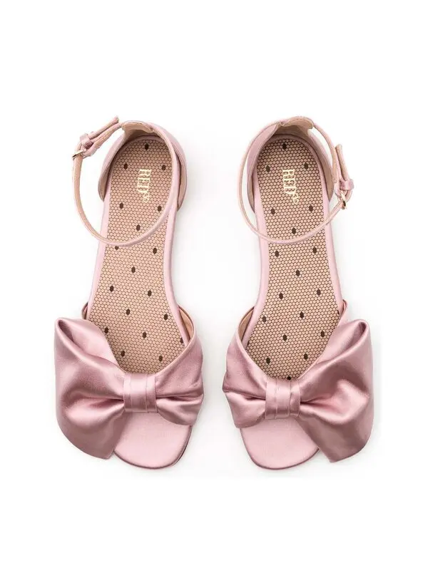 Red Valentino Crochet Ruffled Flat Sandals With Ankle Strap