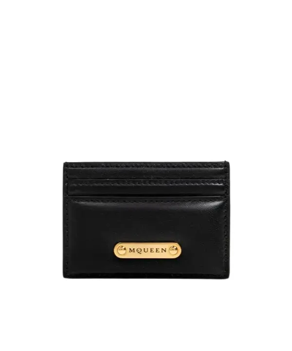 Alexander McQueen Logo Plaque Card Case - Black
