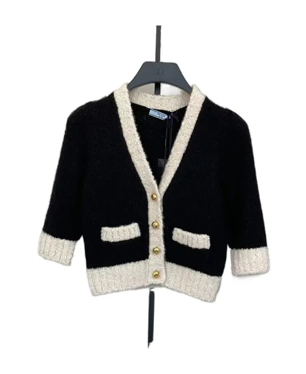 Prada V-neck Cropped Button-front Cardigan