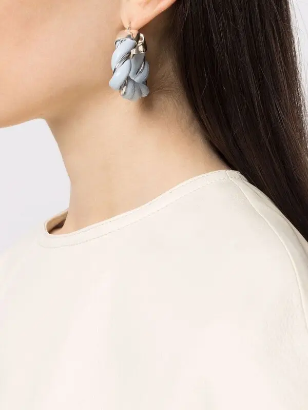 Bottega Veneta Twisted Hoop Earrings