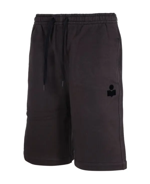 Isabel Marant Étoile Logo Embroidered Drawstring Shorts - Black