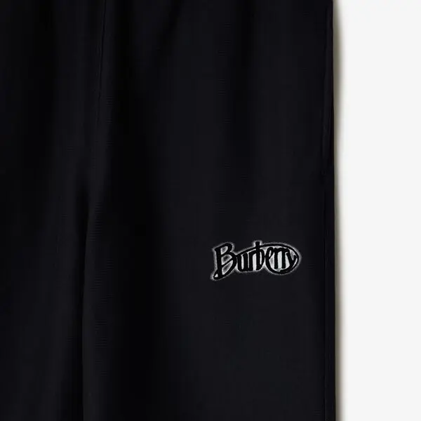Burberry Logo Printed Jogging Pants - Coal
