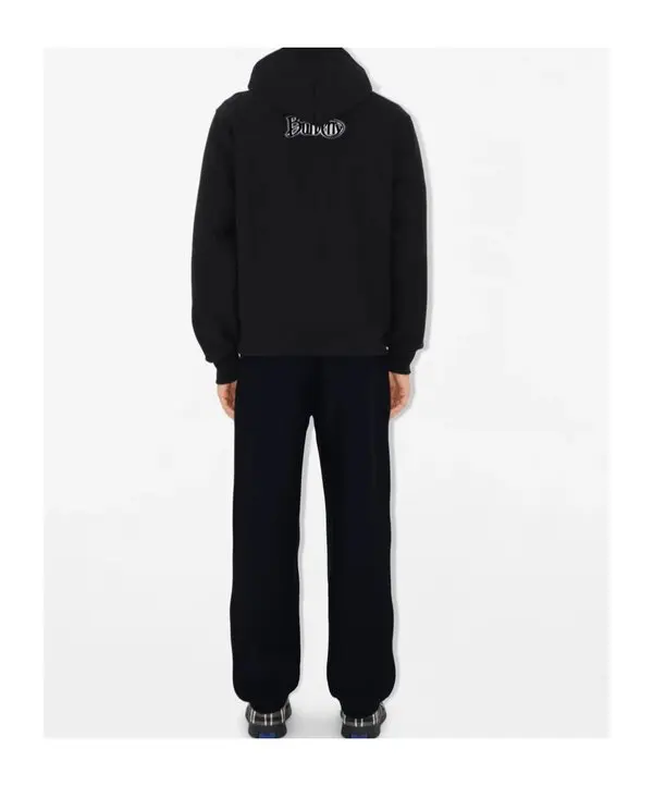 Burberry Logo Printed Jogging Pants - Coal