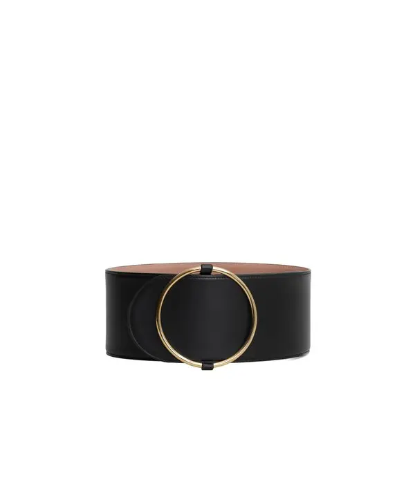 Alaïa Leather Ring Belt - Black