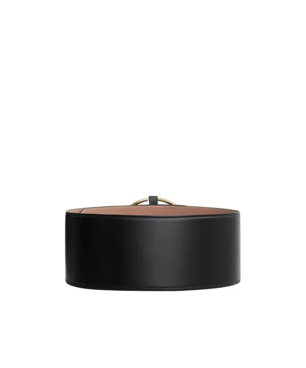 Alaïa Wide Belt With Gold Tone Loop Buckle - Black