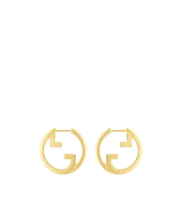 Gucci Blondie Polished Effect Hoop Earrings - Golden