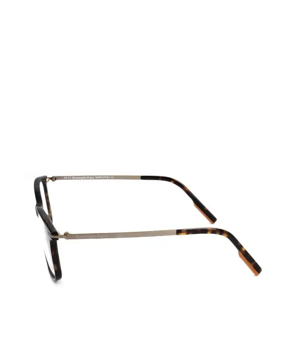 Zegna Ermenegildo Rectangular Full Rim Eyeglasses - White