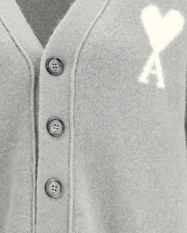 AMI Paris De Coeur Knitted Cardigan