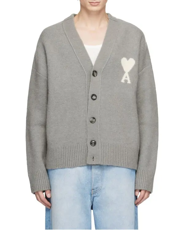 AMI Paris De Coeur Knitted Cardigan