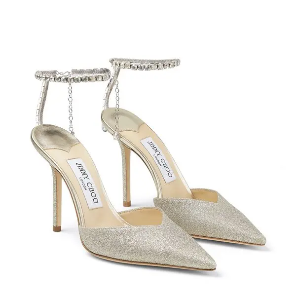 JIMMY CHOO Embellished Stiletto High Heels
