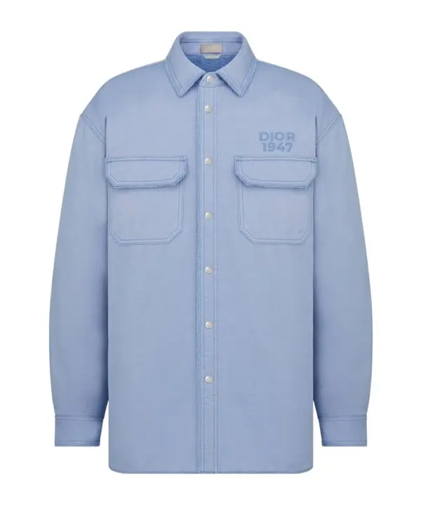 Dior 1947 Logo Embroidered Long-sleeved Overshirt