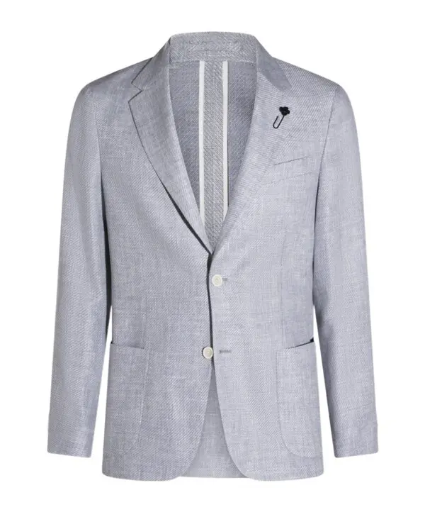 LARDINI Single-breasted Tailored Blazer - Gray