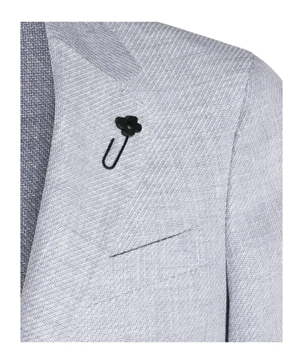 LARDINI Single-breasted Tailored Blazer - Gray