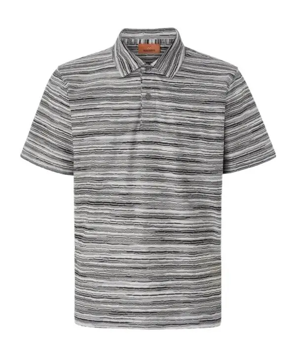 Missoni Striped Polo Shirt - Gray