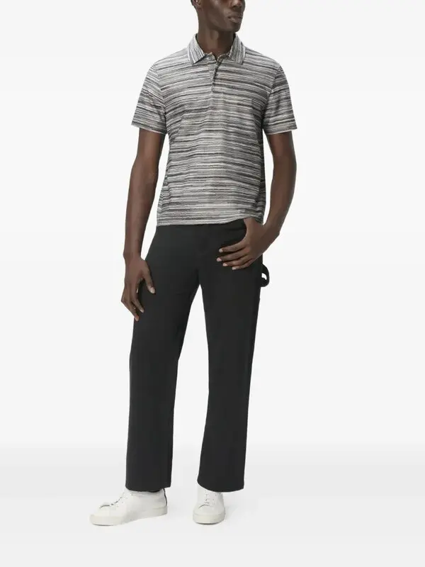 Missoni Striped Polo Shirt - Gray