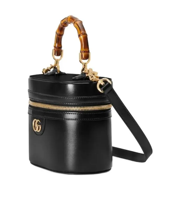 Gucci Bamboo Logo Plaque Mini Top Handle Bag