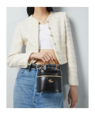 Gucci Bamboo Logo Plaque Mini Top Handle Bag