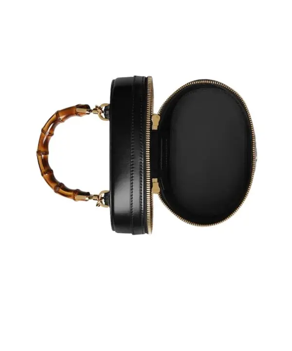 Gucci Bamboo Logo Plaque Mini Top Handle Bag