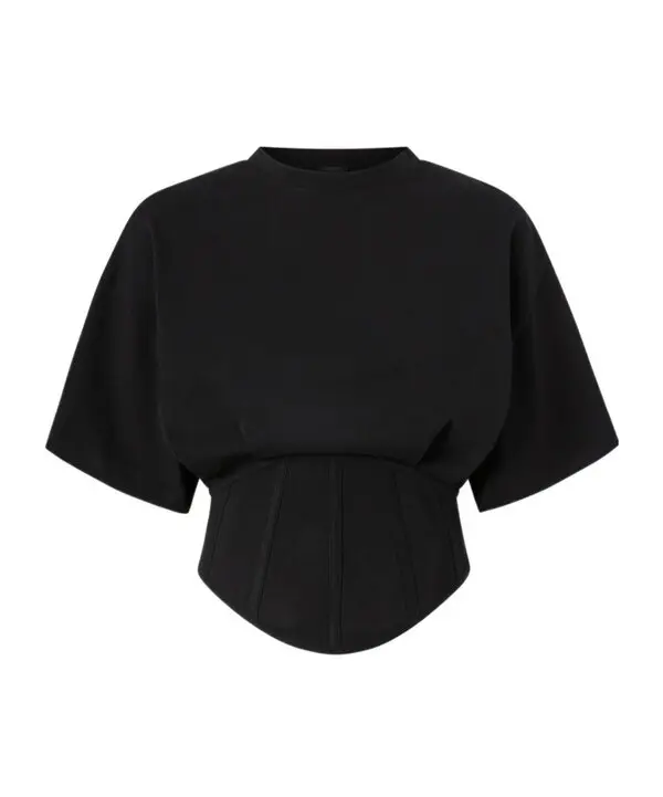 Pinko Short Sleeve T-shirt With Corset Detail