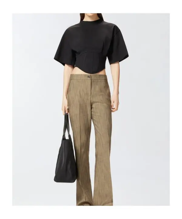 Pinko Short Sleeve T-shirt With Corset Detail