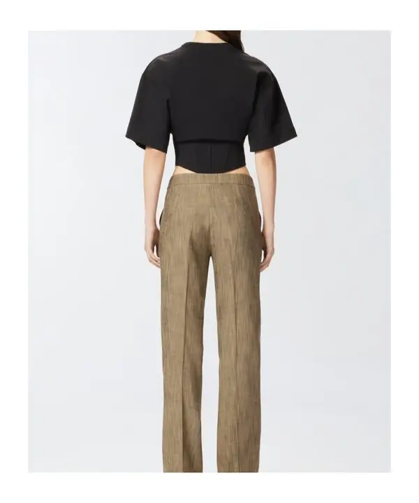 Pinko Short Sleeve T-shirt With Corset Detail