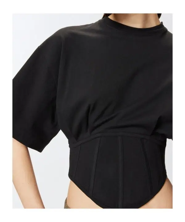 Pinko Short Sleeve T-shirt With Corset Detail